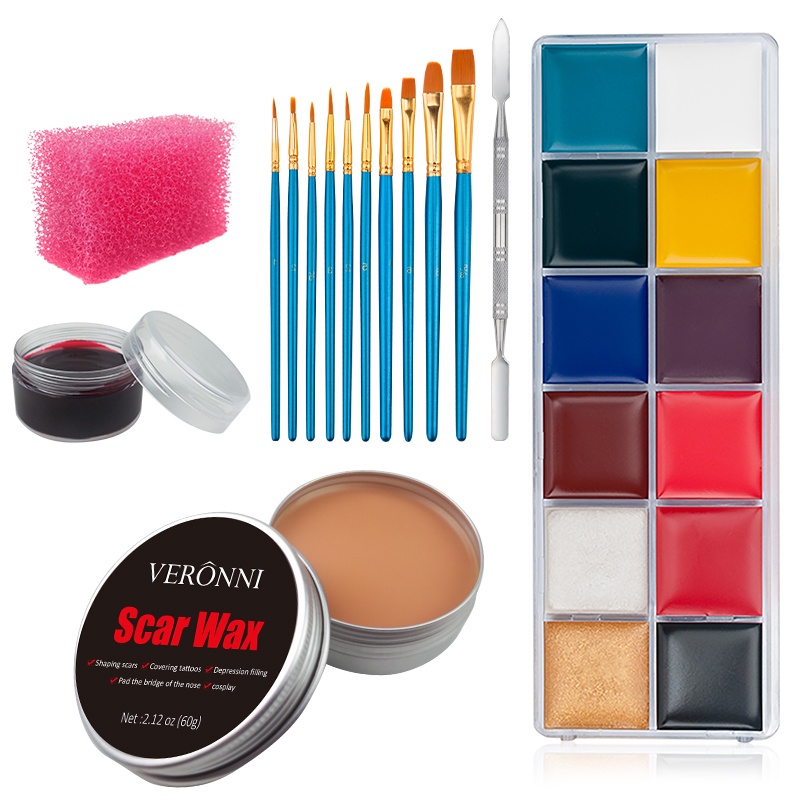 6pcs Special Effects SFX Makeup Kit with Wound Modeling Scar Wax Face ...