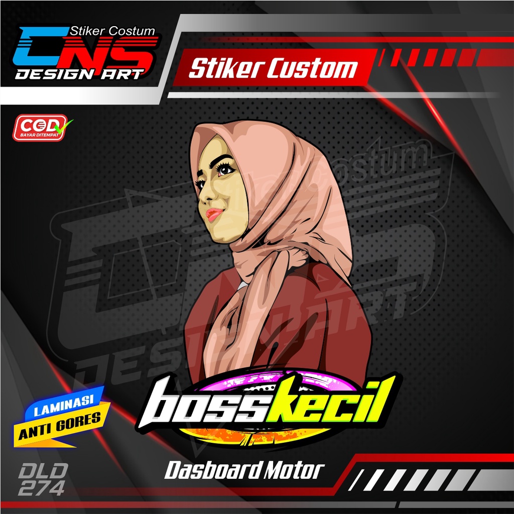 Small Vector Boss Girl Sticker size 30x25 Can be used for Automatic ...