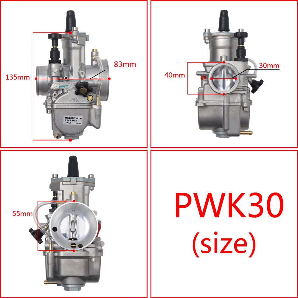 KEIHIN SUDCO Flat Slide Carburetor PWK 28 30mm Carburetor Carb for ...