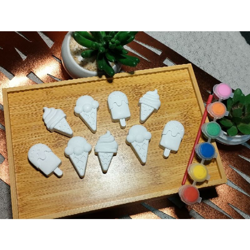 Paint Your Ice Cream Plaster Figures Painting Set | Shopee Philippines