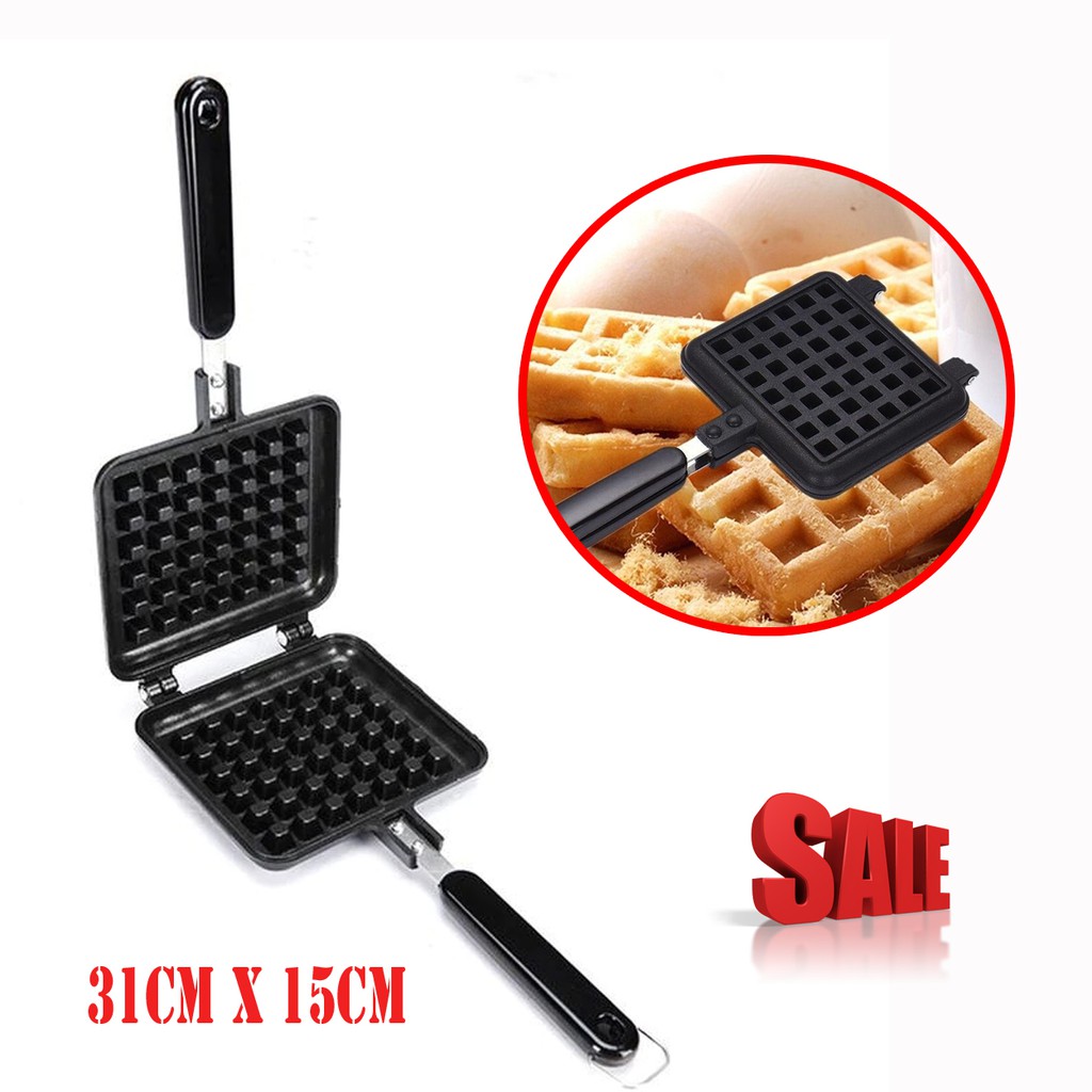 NEW - Waffle Mould Mold Non-stick Press Plate Kitchen Gas Sandwich Egg ...