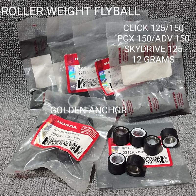 Flyball Roller Weight Adv150 Pcx 150 Click 125/150 Skydrive 125 12Grams ...