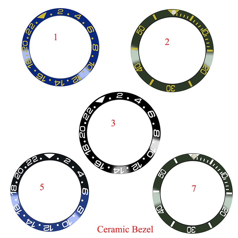 38mm Ceramic/Aluminum Bevelled Bezel Insert Watch Ring Replacement for ...