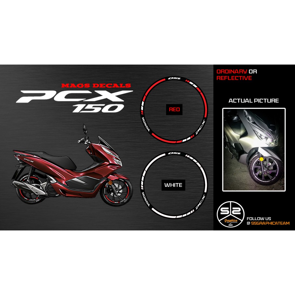 Honda PCX Reflective Mags Decals - Touring Series | Shopee Philippines