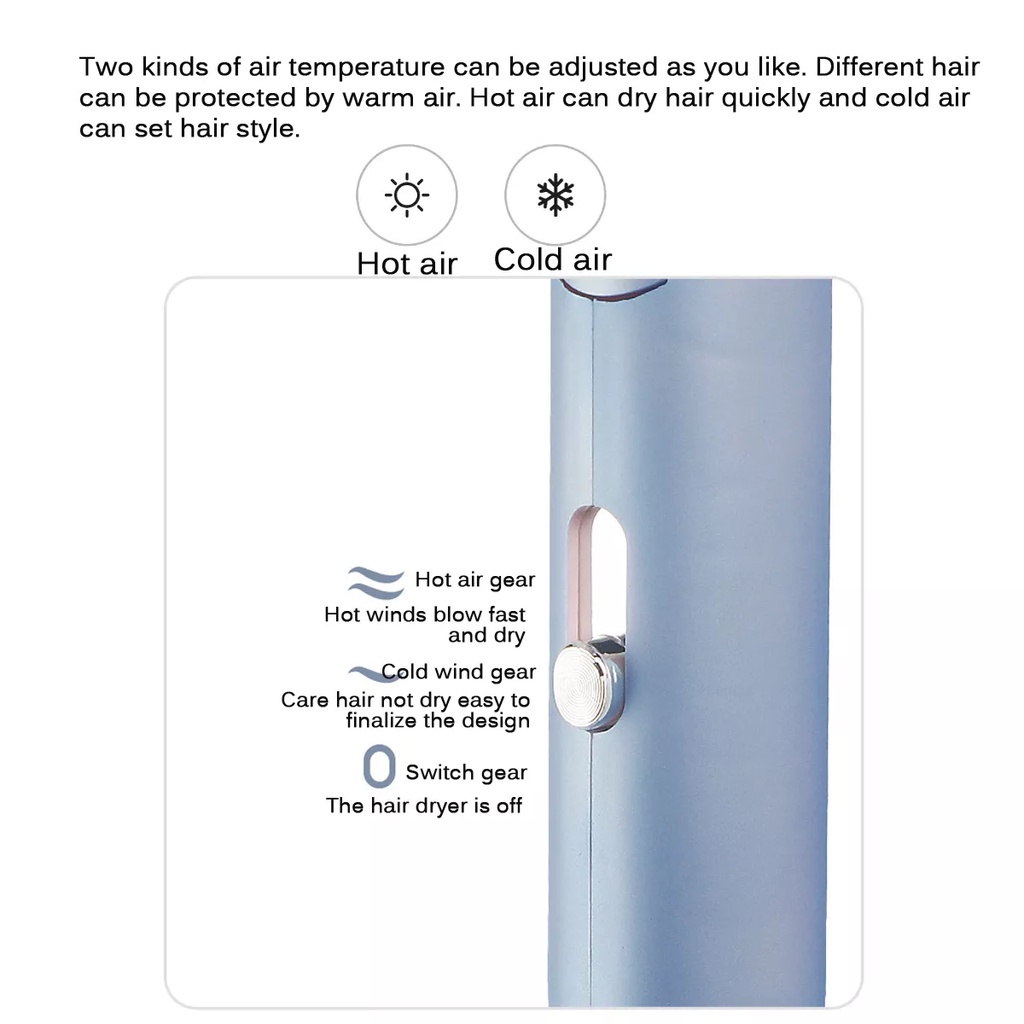 Dreepor Homie Professional Blower Hair Dryer Foldable Electric Hair ...