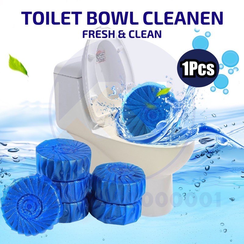 YY 1 PCS Solid Toilet Cleaner Automatic Blue Ball Cleaning Toilet ...
