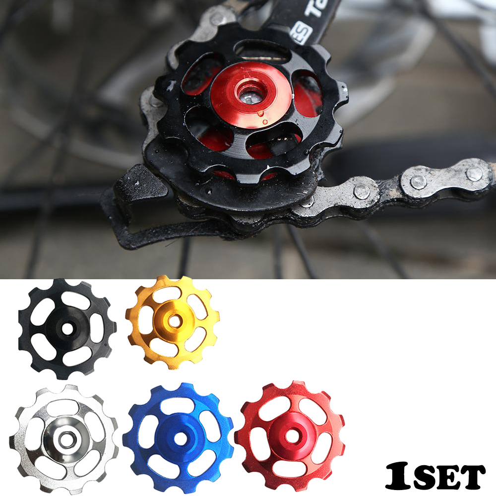 11T Aluminum Alloy MTB Bicycle Rear Derailleur Pulley Jockey Wheel Road Bike Guide Roller Idler ...