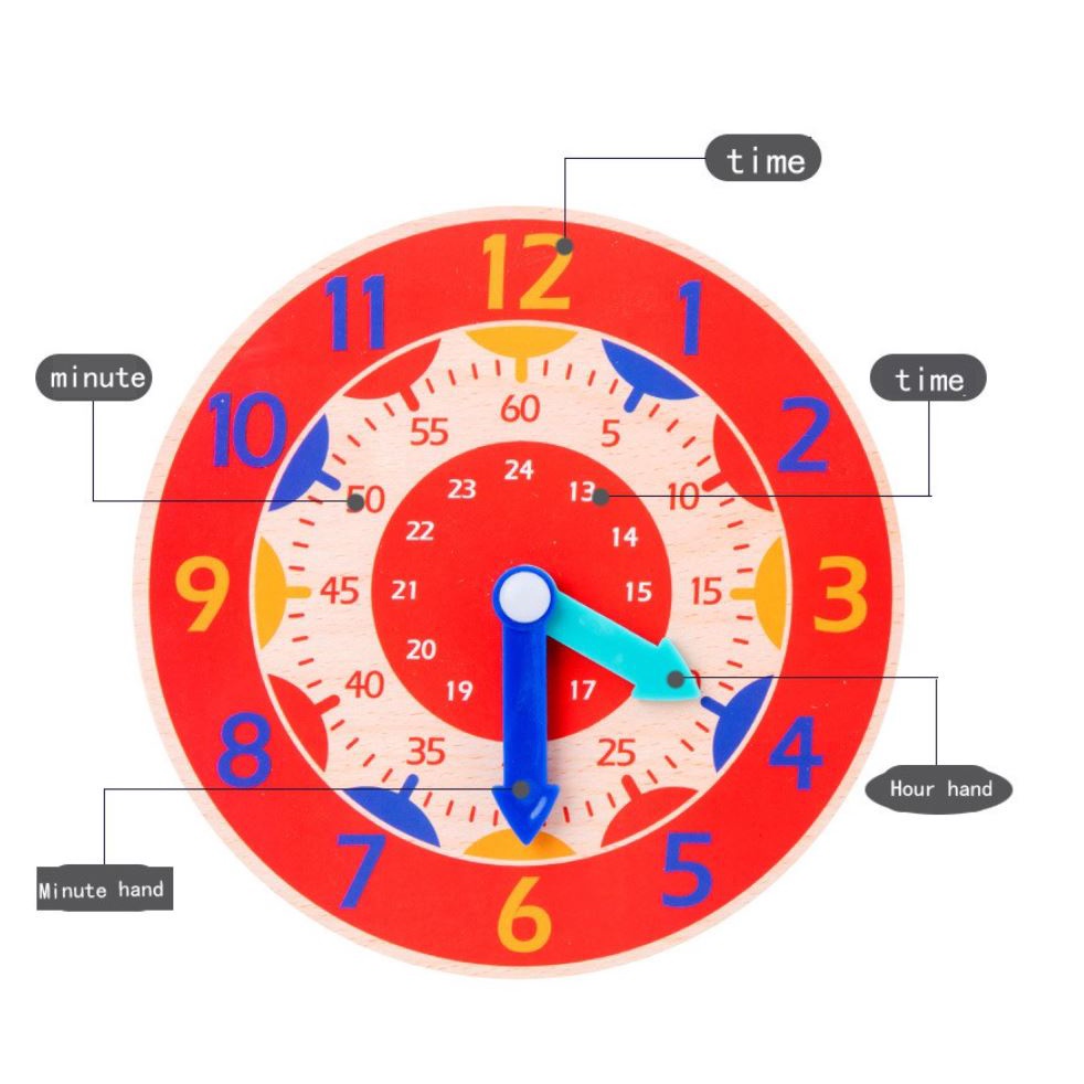 Clock for kids Wooden Toy Clock for kids Montessori Manipulative Early ...