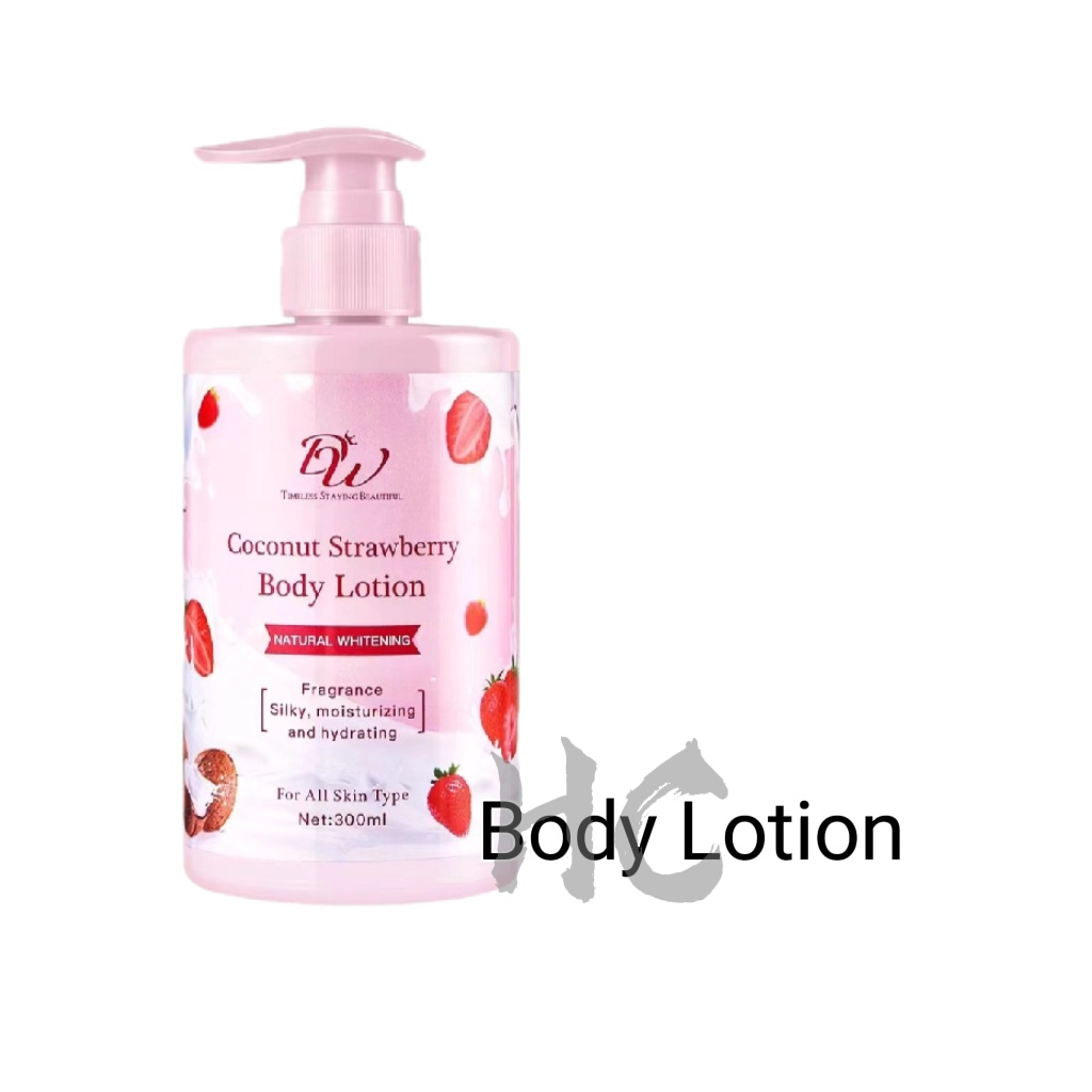 Coconut Strawberry Body Moisturizing Whitening Brighten Lotion 300ml ...
