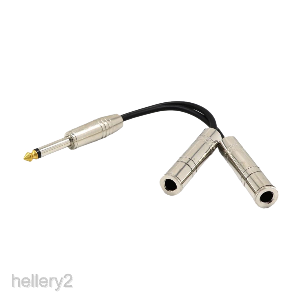 6.35mm Mono Plug Male to 1/4" 6.35mm Jack Female Split | Shopee Philippines