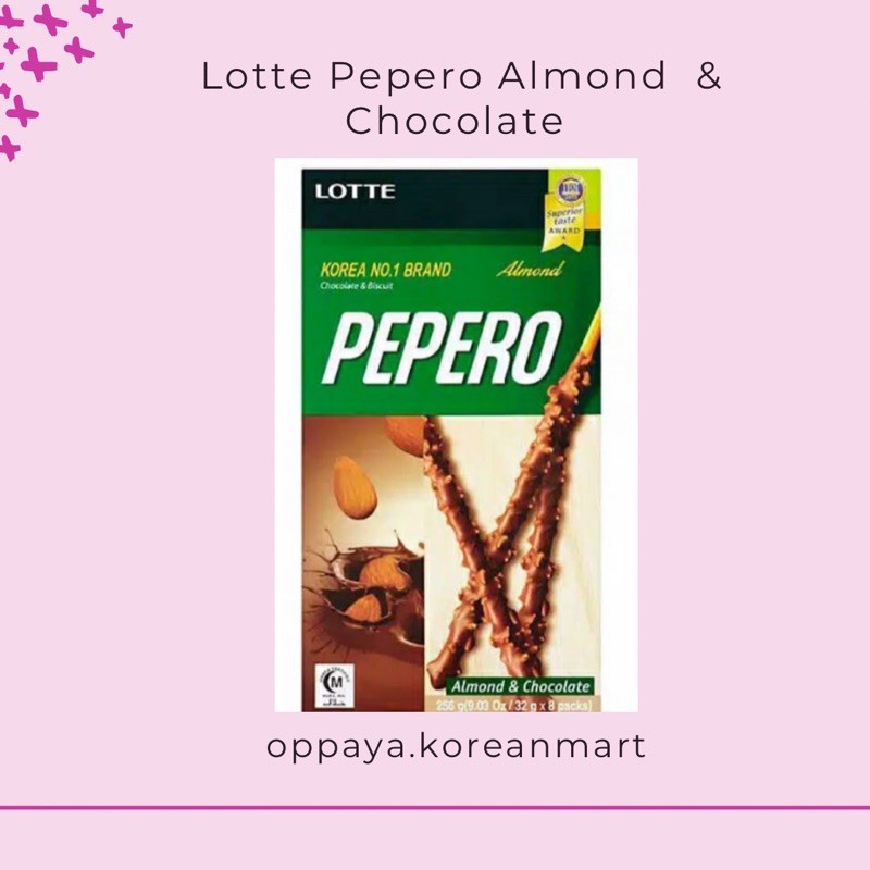 Lotte Pepero Almonds & Chocolate | Stick with almond and chocolate ...