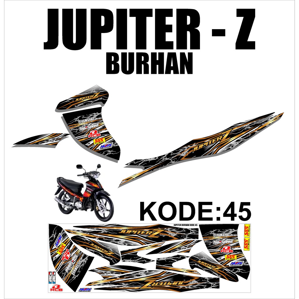 Jupiter Z Variation Trim Striping Sticker - Jupiter Burhan Design DSP ...