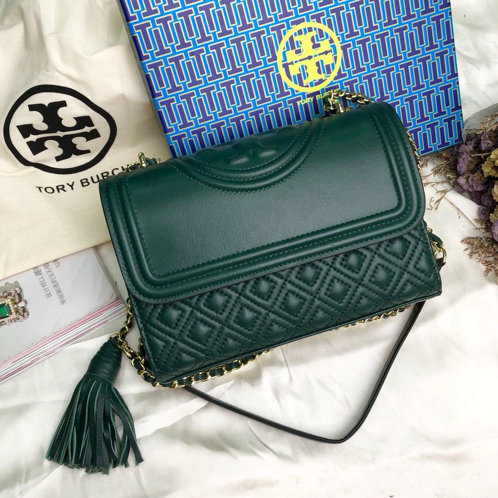 Tory Burch Messenger Bag TB Fleming Chain Pack Girls Bag Sheepskin ...