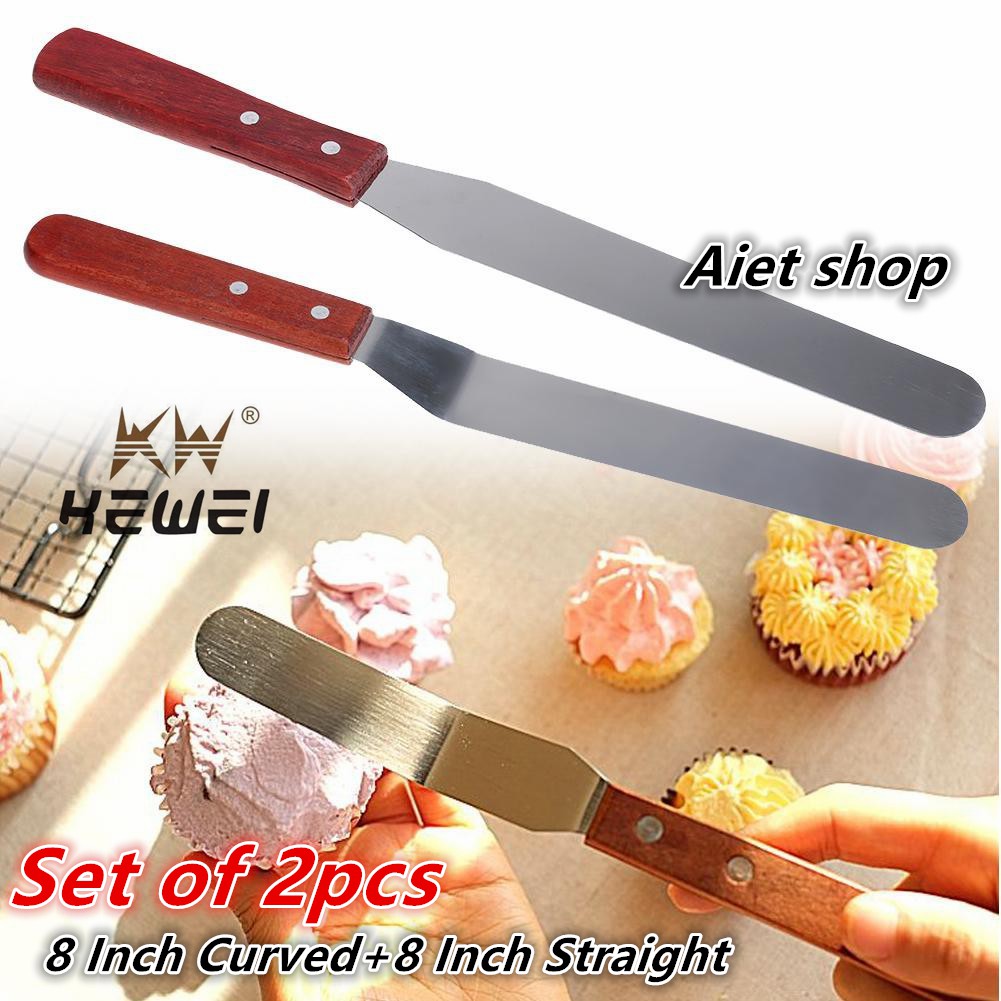 Stainless steel cake spatula batter cream icing frosting knife 8 inch ...