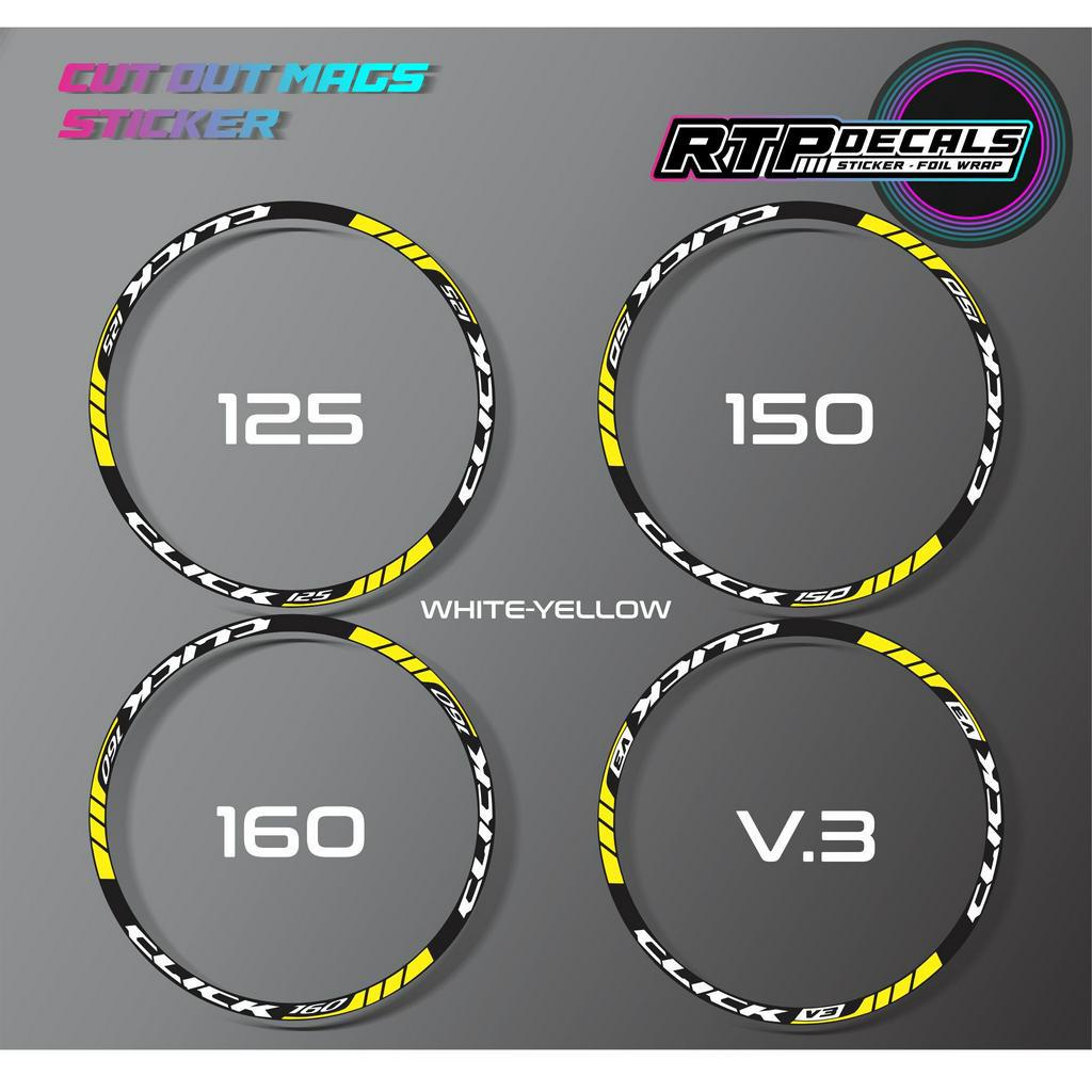 Honda Click 125/150/160 V1,V2 and V3 Compatible Mags Sticker Decals ...