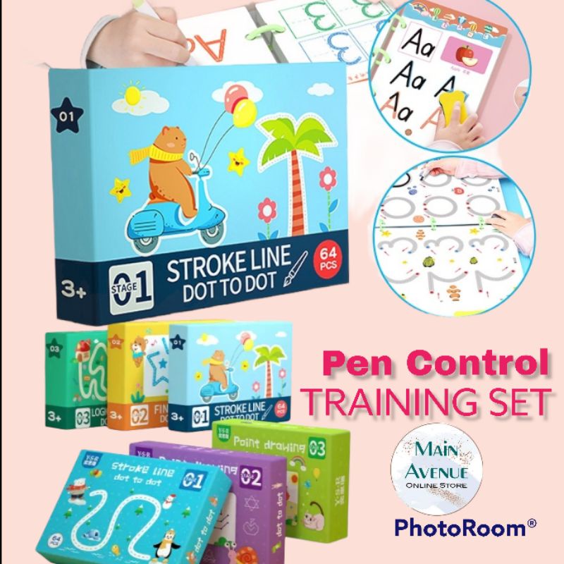 Reusable Tracing Activity Workbook for Kids Pen Control Set | Shopee ...