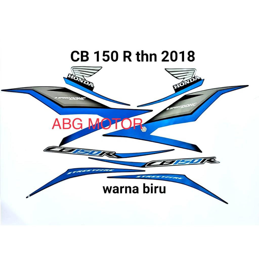Lis BODY STRIPING BODY STICKER HONDA CB150R CB 150 R 2018 BLUE | Shopee ...