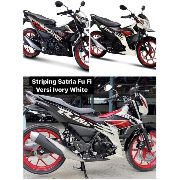 SGP Striping Sticker Decal Raider Fi Satria Fu Fi White Ivory 2020 2022 ...