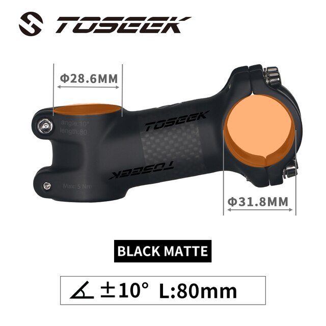[COD] TOSEEK Carbon Stem Road Bike Stem 17/25/35 Degree Bicycle Stem Ultralight Bike Table 70/80 ...
