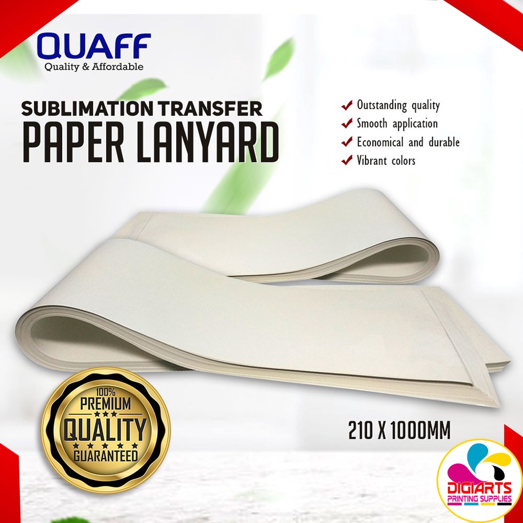 quaff sublimation paper lanyard 25cm x 100cm (100sheets) | Shopee ...