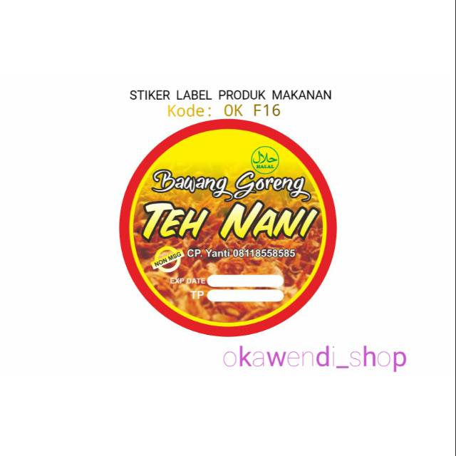 Product LABEL Sticker/Package Sticker/Food Packaging Sticker/Food ...