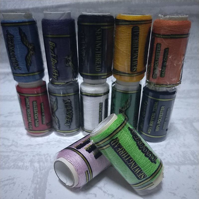 SEWING THREAD WHITE, BLACK, ASSORTED (800YDS) | Shopee Philippines