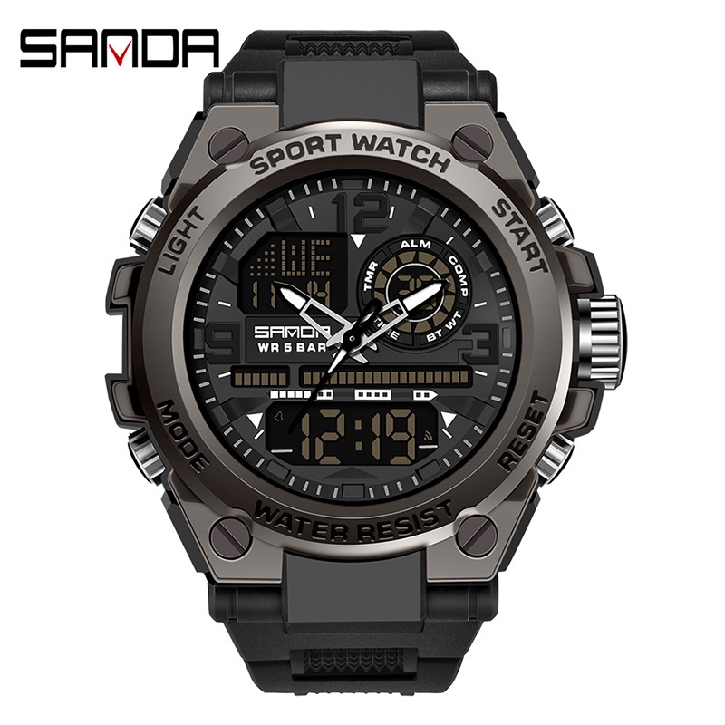 SANDA Sport Watches Mens Brand Military Waterproof Shockproof Watch ...
