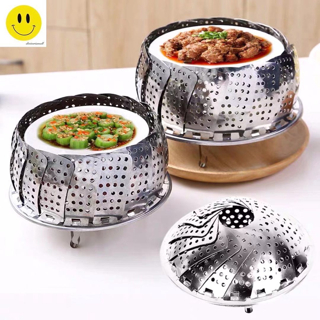 Kitchen Wear Cooking Wear Stainless Steel Food Steamer Basket Foldable ...