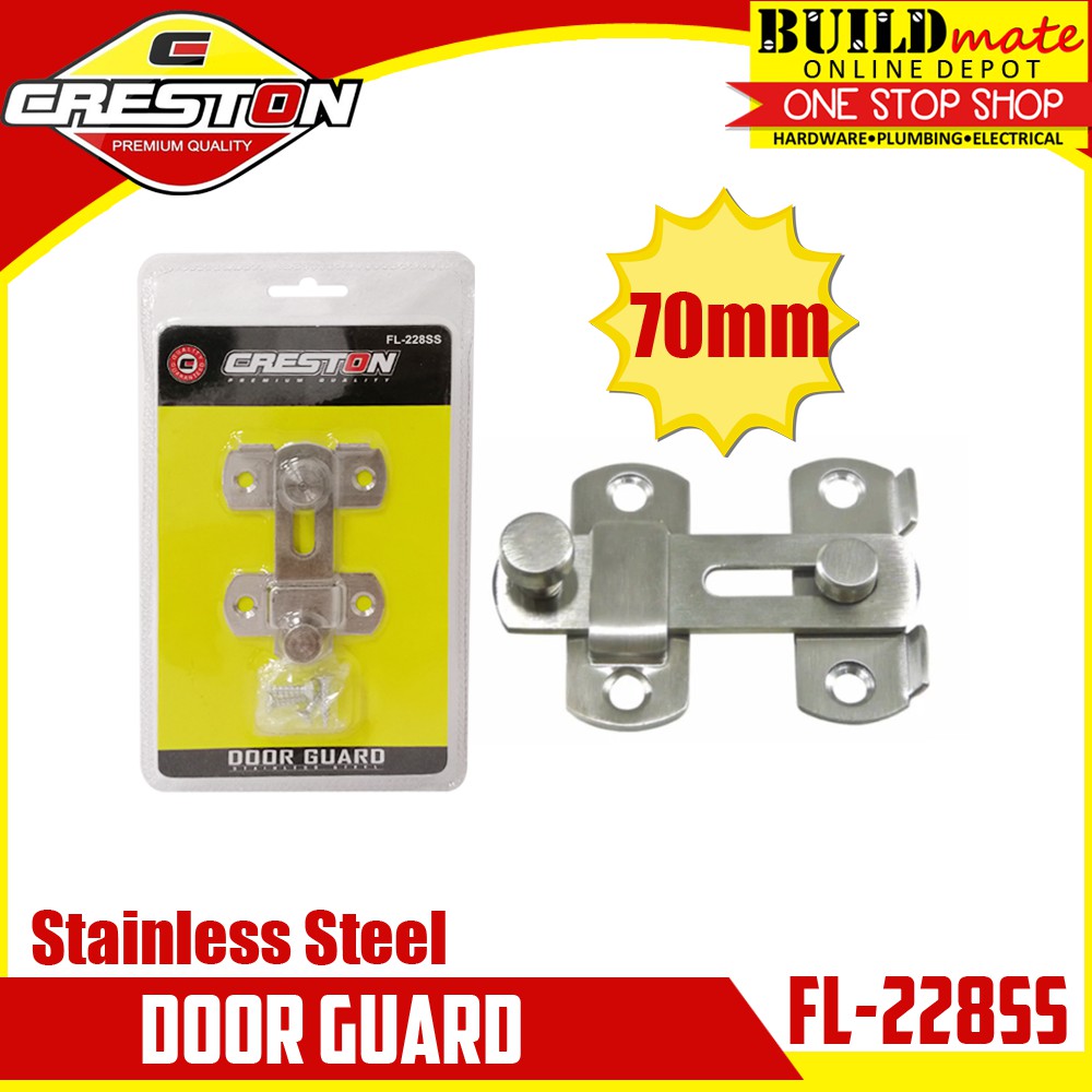 CRESTON Stainless Steel Door Lock Guard 70mm FL-228SS | Shopee Philippines