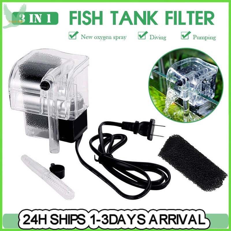 Fish tank filter Aquarium Hang On Filter Power Waterfall Suspension ...