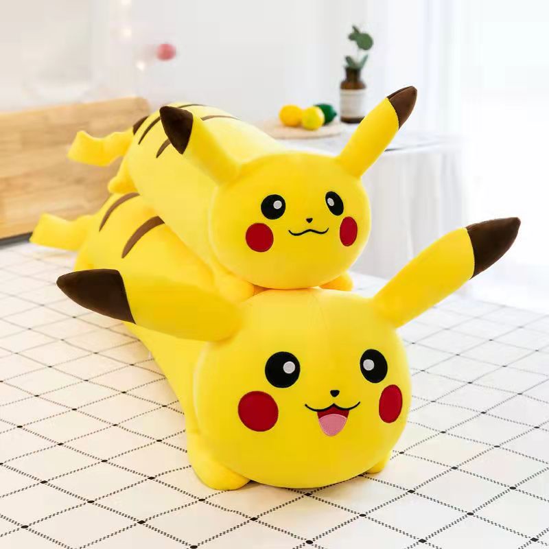 Pikachu doll plush toy pillow girl sleeping bed doll long strip legged ...