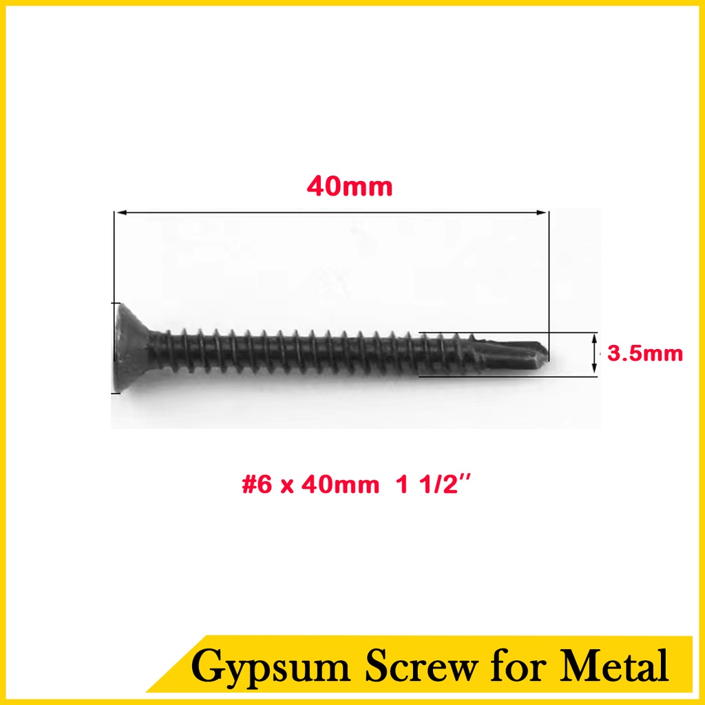 (500pcs) Gypsum board Drywall Black Screw gymsum screw wood for ...