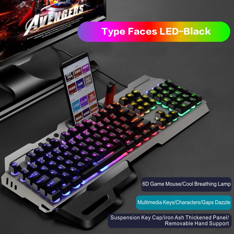 GK70 RGB Gaming Keyboard And Mouse Set With 104 Keys Backlight Wired ...