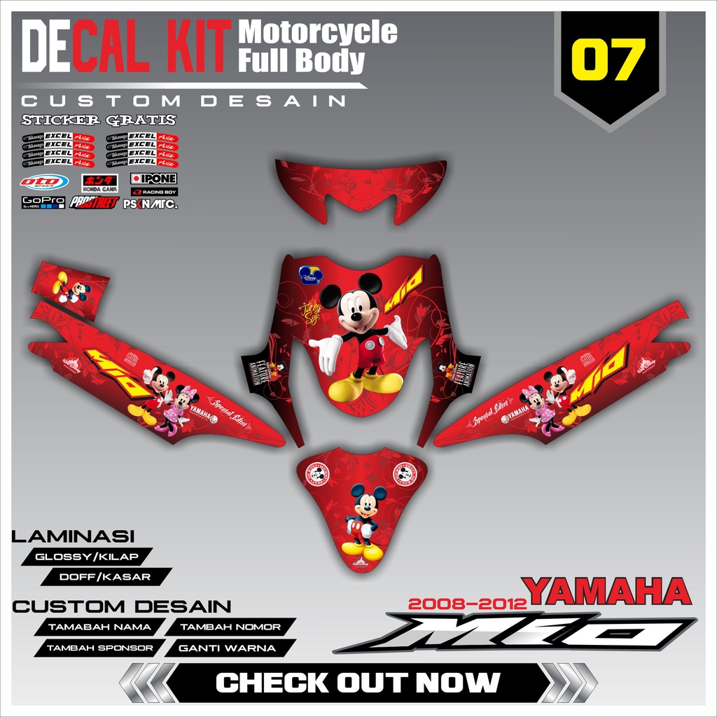 Decal MIO SMILE - Dekal Sticker Striping Fullbody Fullblock List YAMAHA ...