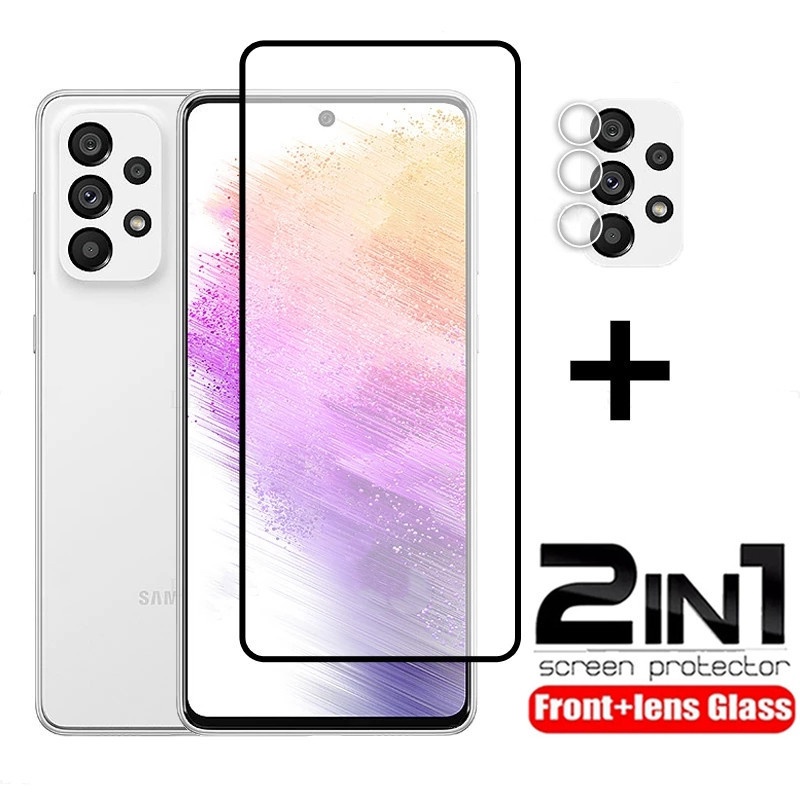 2 in 1 Full Cover Screen Protector Film For Samsung A55 A35 A25 A24 A15 ...