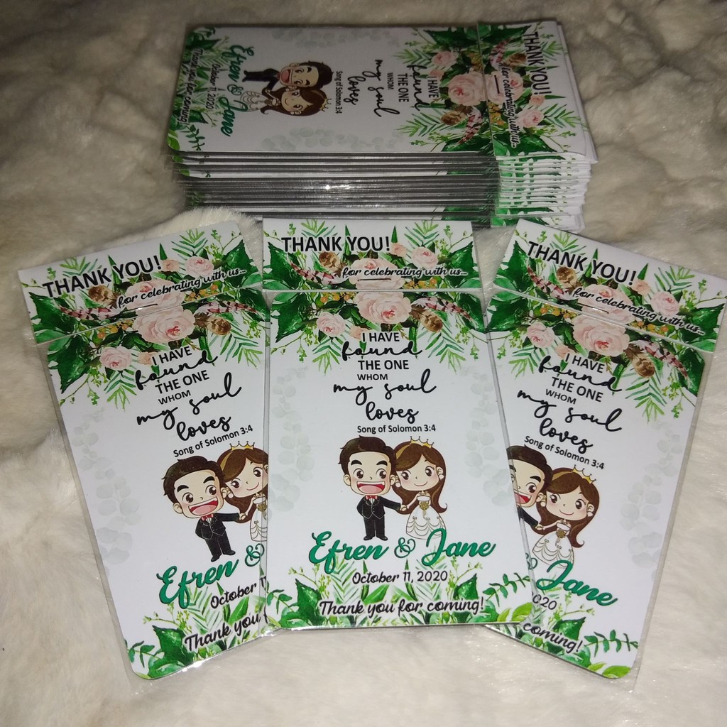 WEDDING REF MAGNET PERSONALIZED ( 40pieces, 50pieces ) | Shopee Philippines