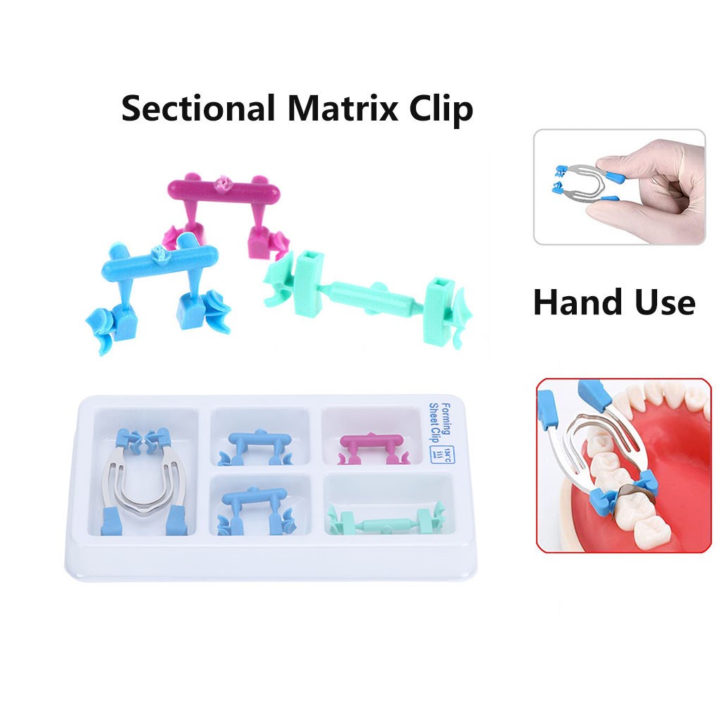 Dental Matrix Clip Rings Sectional Contoured Matrices Clamps Wedges ...