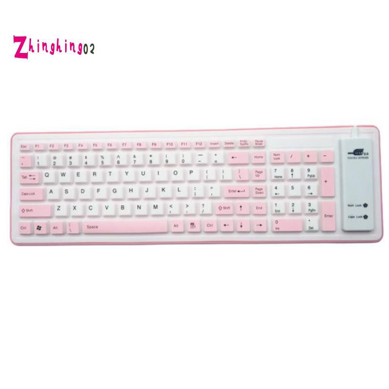 Foldable Silicone Keyboard USB Wired Silicon Flexible Soft Waterproof ...