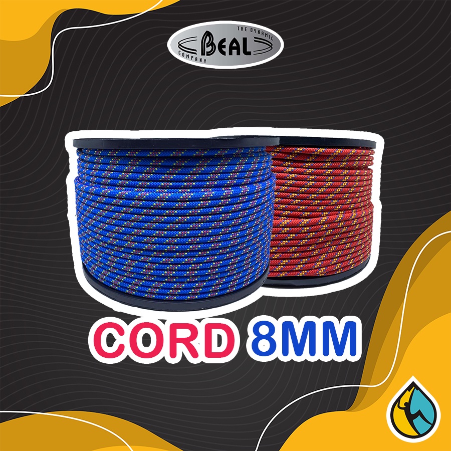 Beal Cord 8 mm prusik rope 8mm Paracord rock climbing safety rescue ...