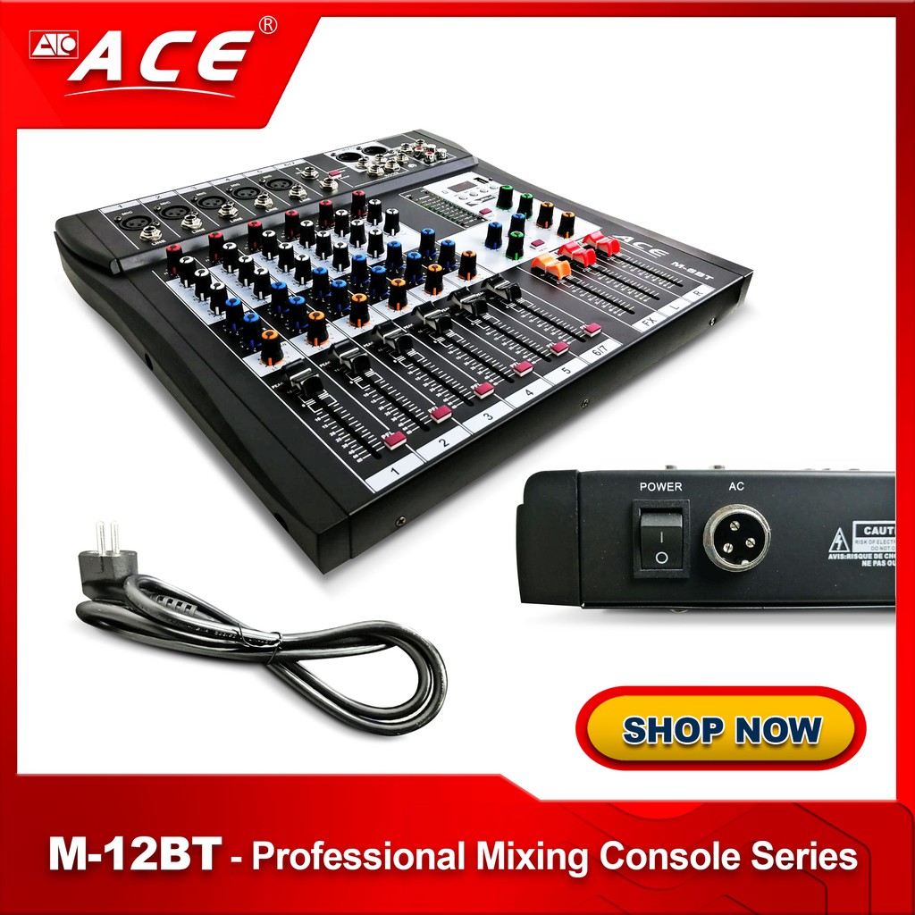 ACE M12-BT Professional Mixing Console Series | Shopee Philippines