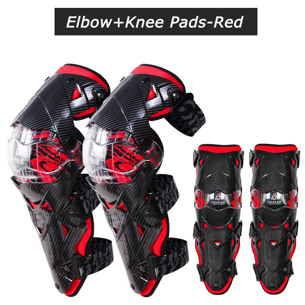 Vemar 4pcs Motorcycle Knee Brace Pad MX MTB DH ATV Motocross Knee Guard ...