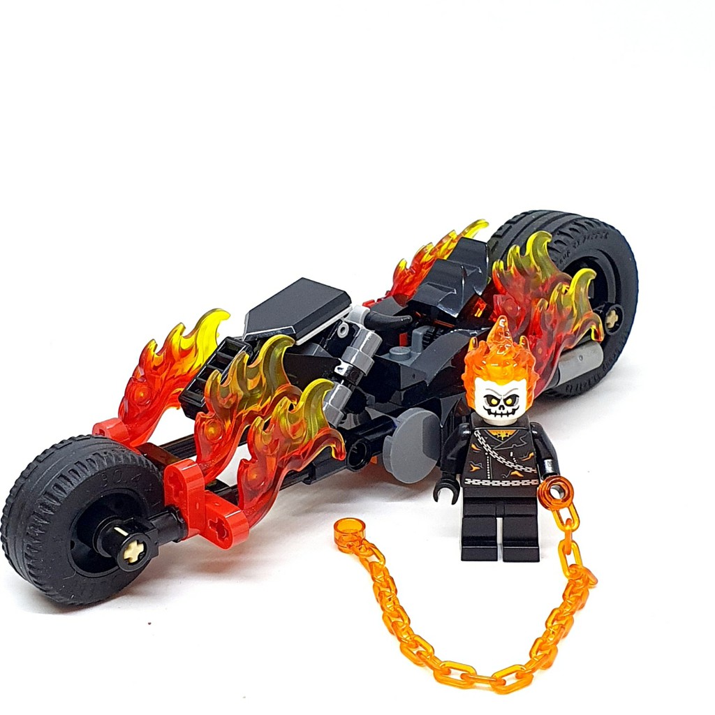Ghost Rider & Motorcycle LEGO Super Heroes Minifigure (sh267) | Shopee ...