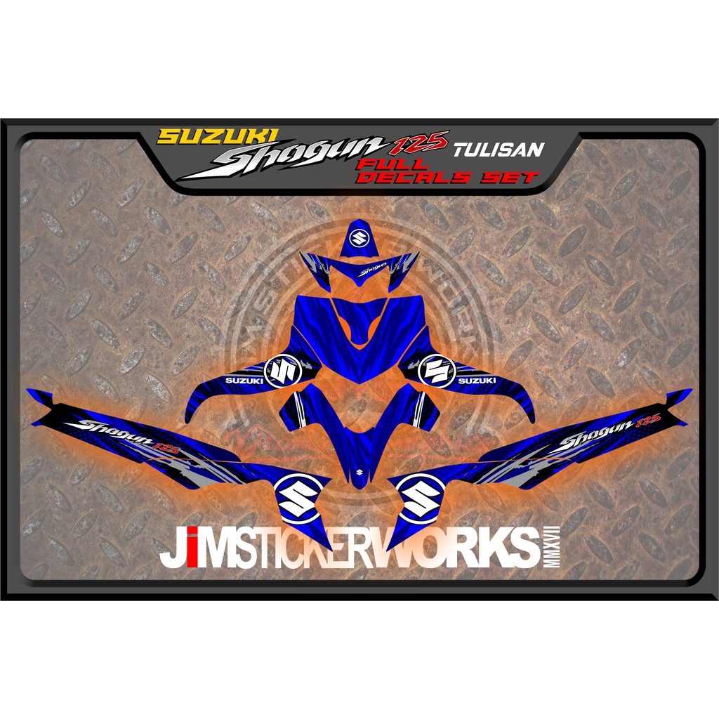 SUZUKI SHOGUN PRO 125 TULISAN FULL DECAL KIT (FULLY LAMINATED AND MORE ...