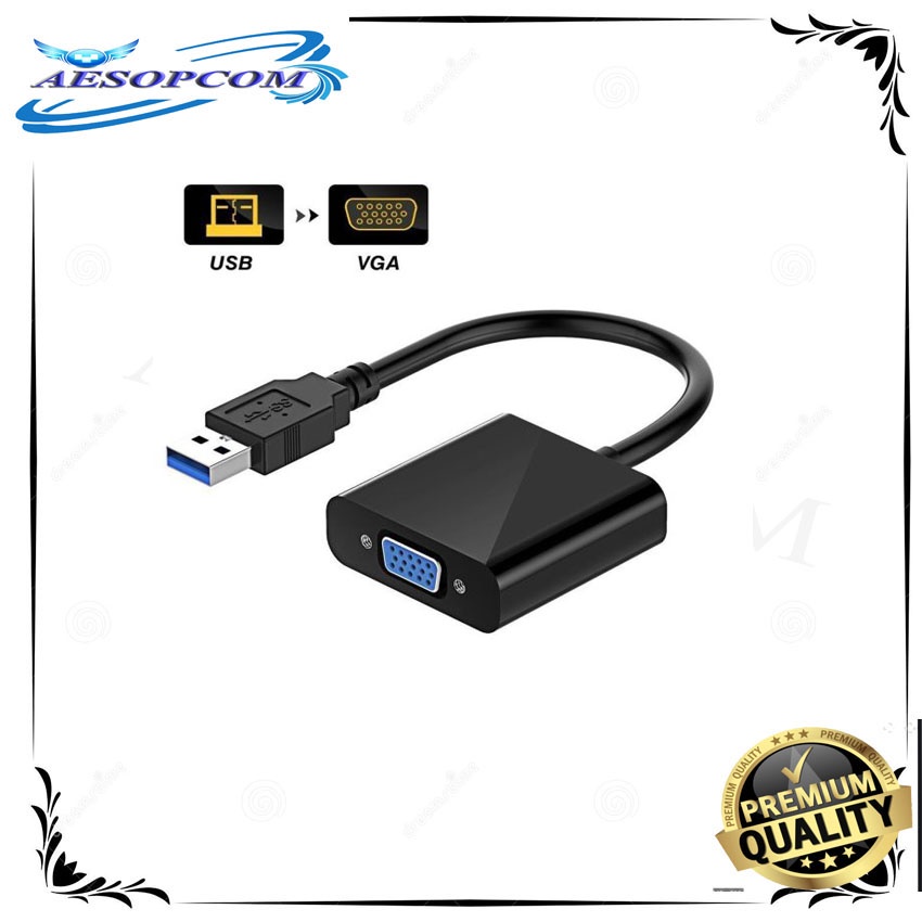 USB 3.0 to VGA Adapter USB to VGA Video Graphic Card Display External ...