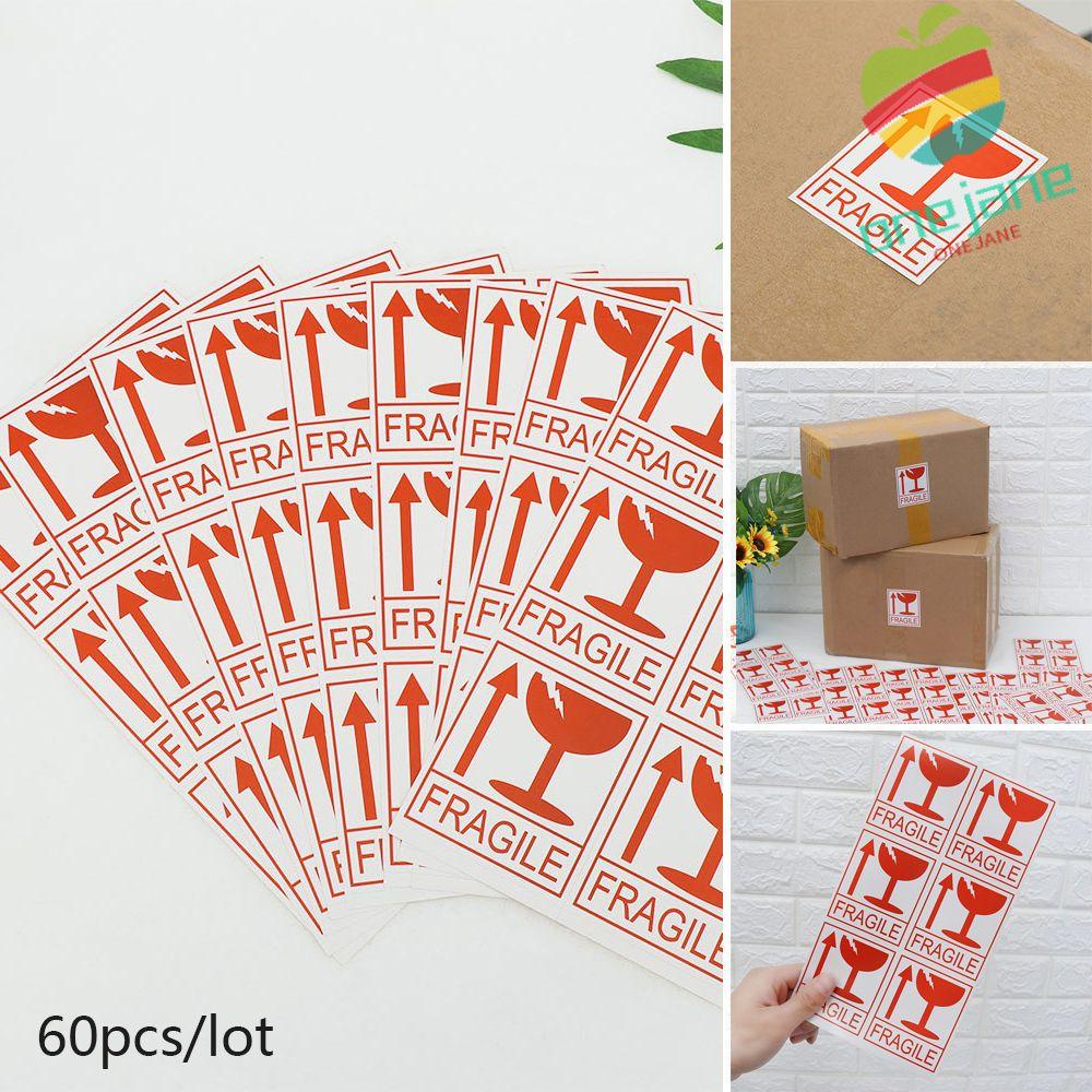 JANE 60pcs/lot Hazard Sign Parcel Mark Fragile Warning Sticker | Shopee ...