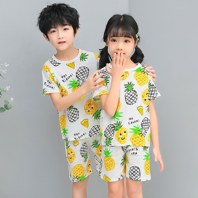 Crisbelleshop CR60 Imported pineapple unisex children's pajama set ...