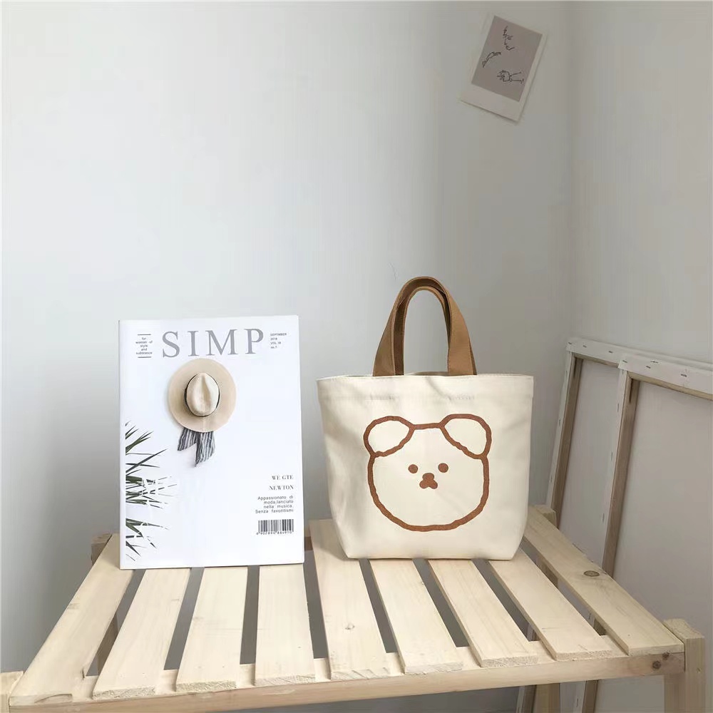 Popular Cartoon Character ins hand-painted mini canvas handbag | Shopee ...