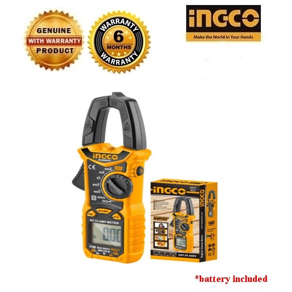 INGCO DCM6003 Digital AC Clamp Meter Tester | Shopee Philippines