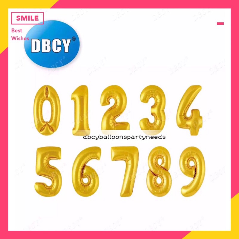 16inch gold number foil balloon birthday wedding partyneeds decorations ...