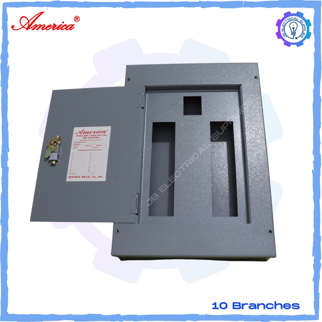 America Panel Board 2 Pole Bolt On TQC 10 branches | Shopee Philippines